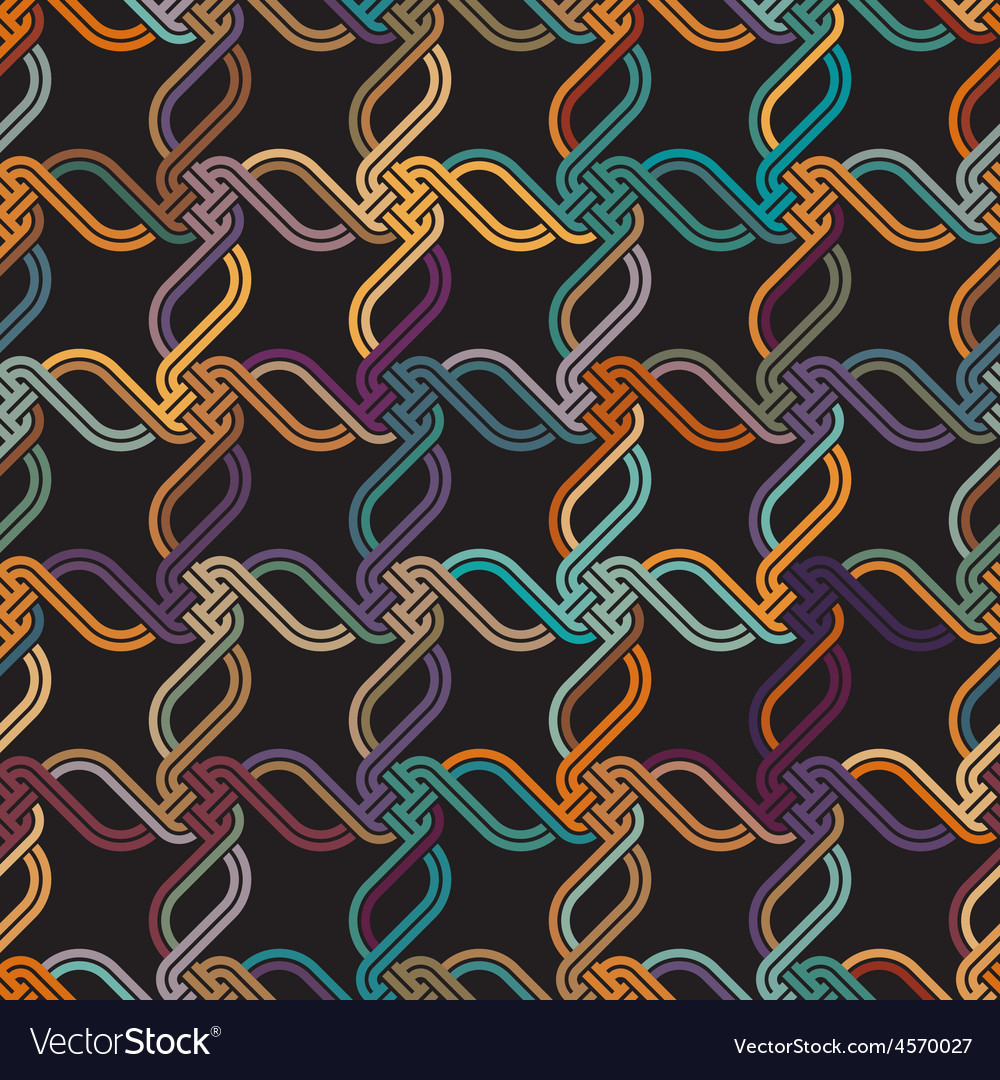 Macrame color seamless pattern Royalty Free Vector Image