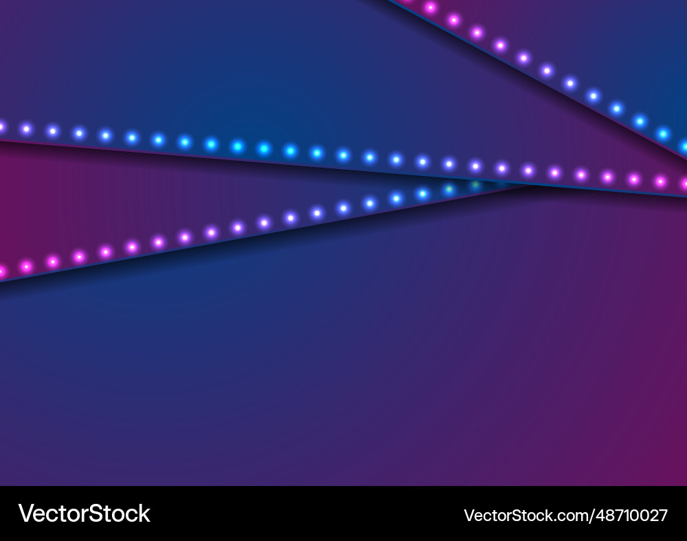 Neon led lights blue violet abstract corporate Vector Image