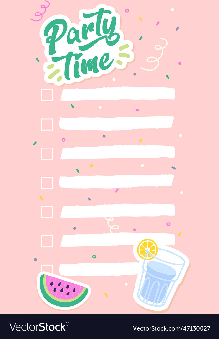 Pink daily planner Royalty Free Vector Image - VectorStock