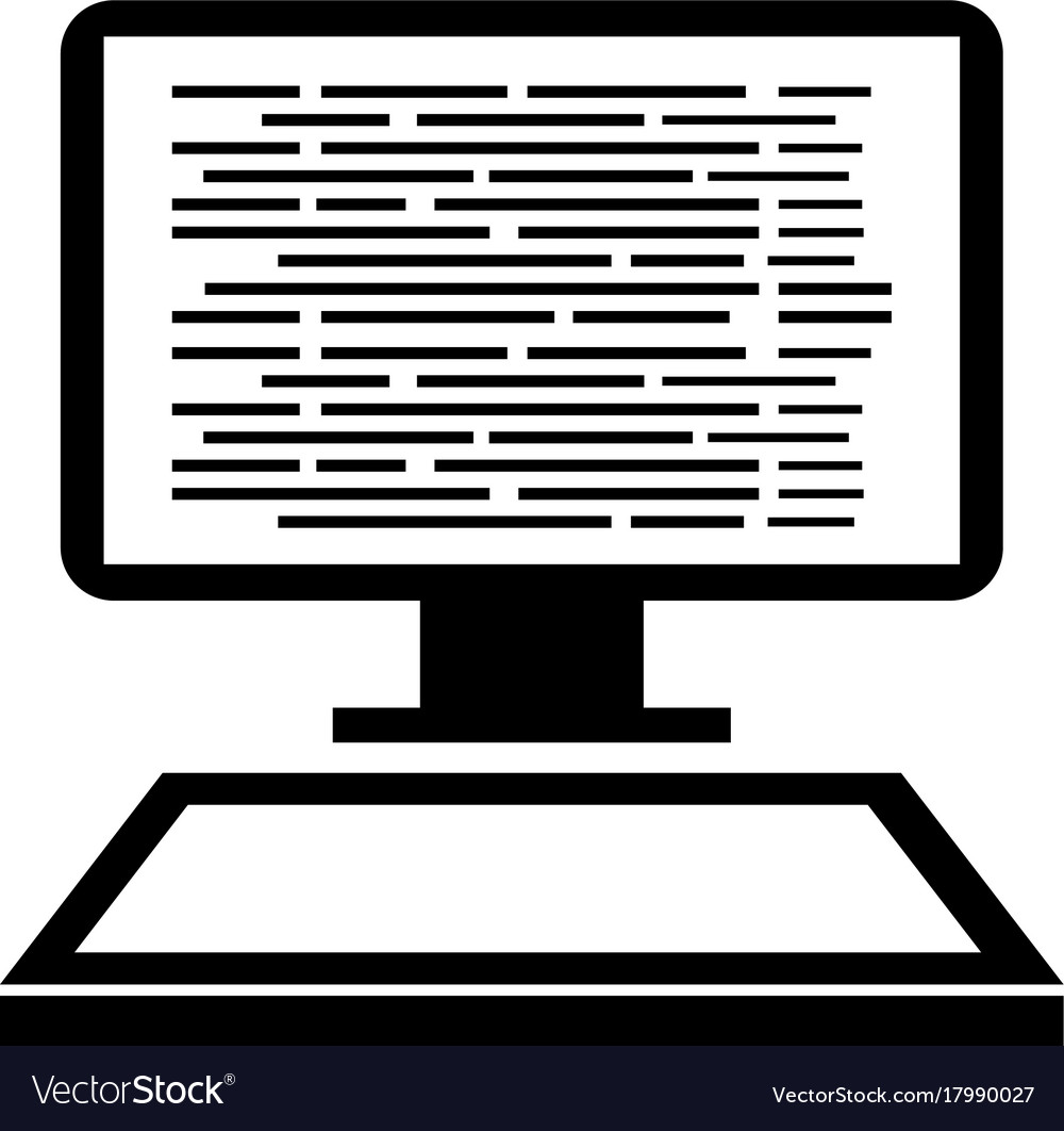 Programming And Coding Concept Code On The Screen Vector Image