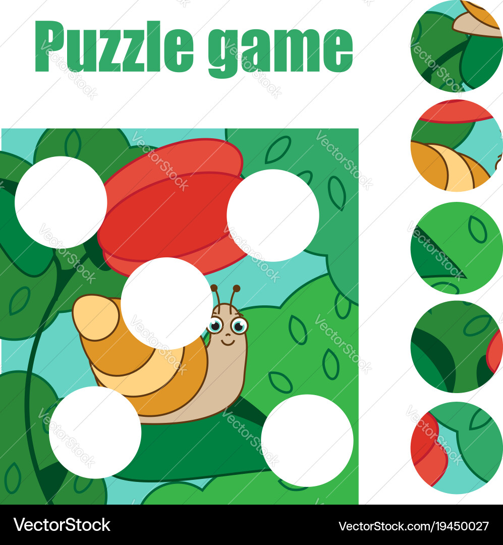 Puzzle for toddlers matching children educational Vector Image
