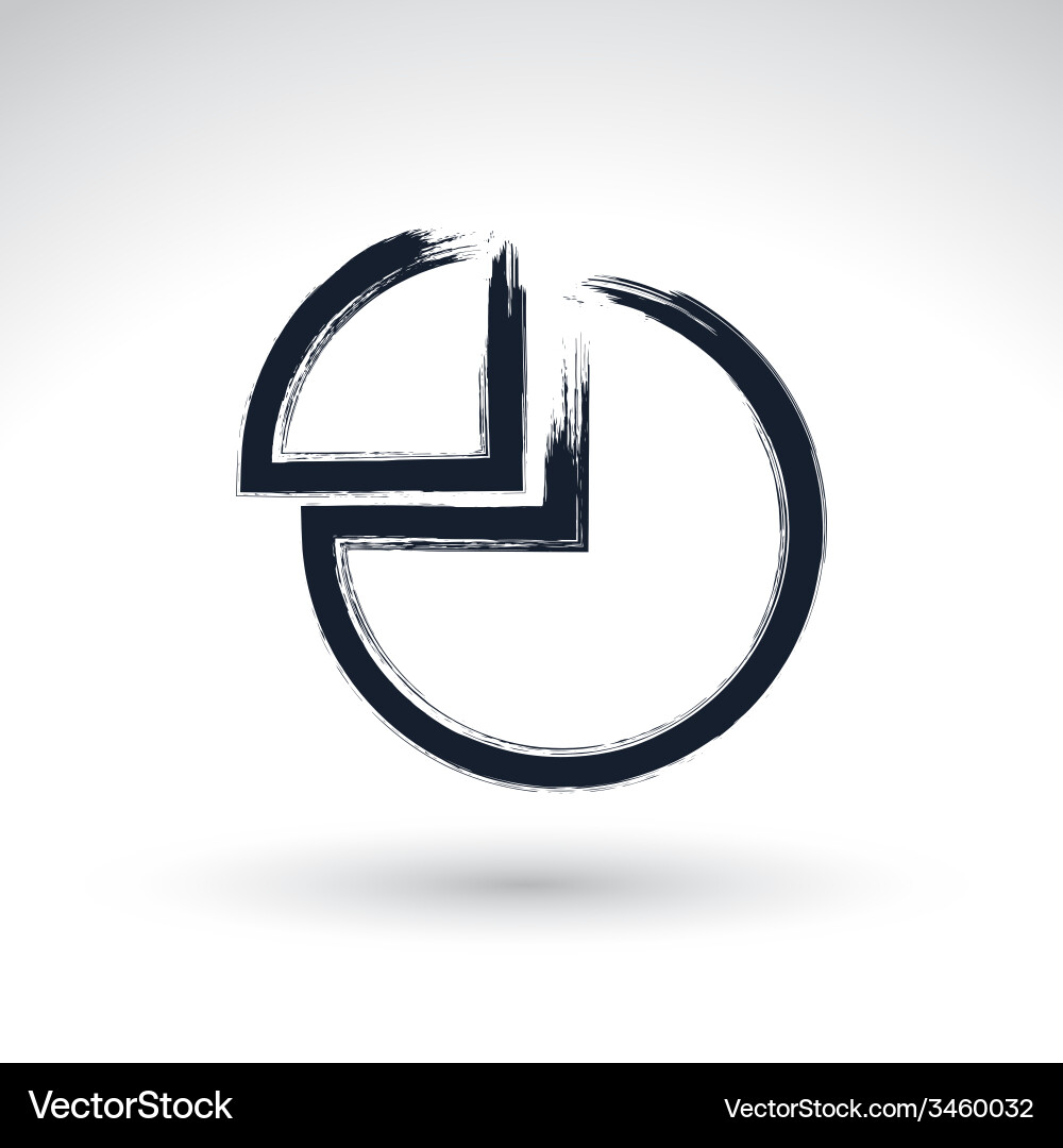 Brush drawing simple diagram chart painted Vector Image