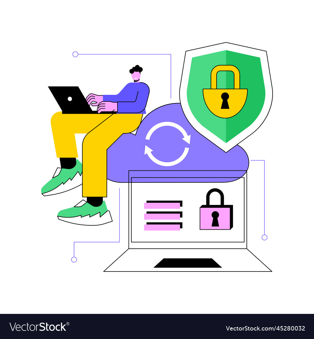Cloud computing security abstract concept Vector Image