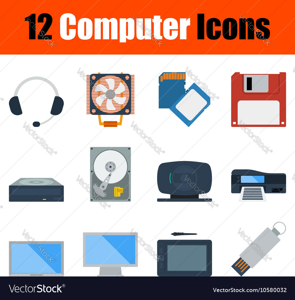 Computer icon set Royalty Free Vector Image - VectorStock