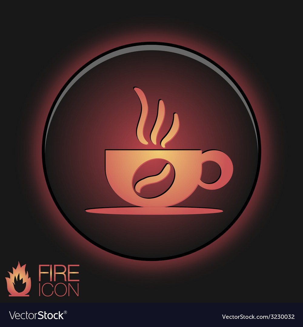 Cup of hot drink symbol icon cafe Royalty Free Vector Image
