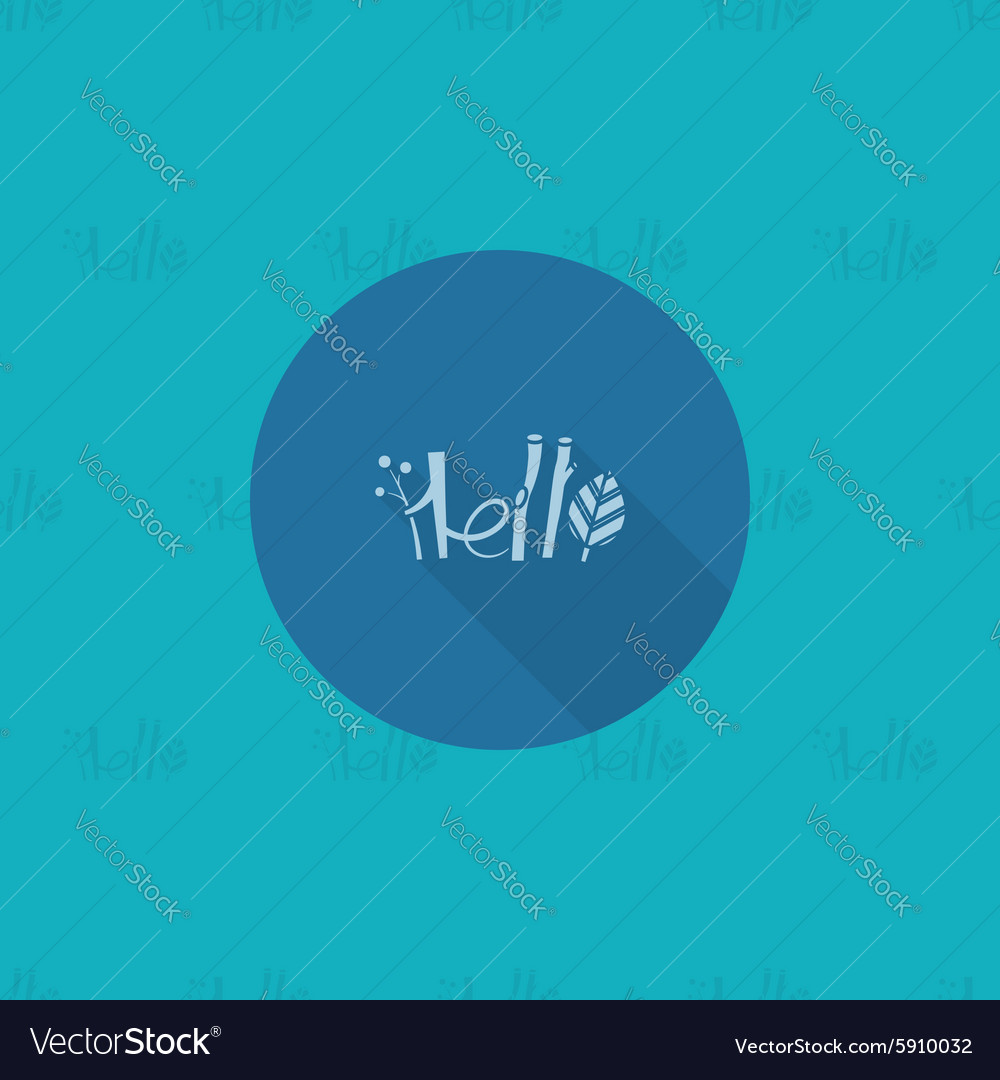 Hello - stylized text Royalty Free Vector Image