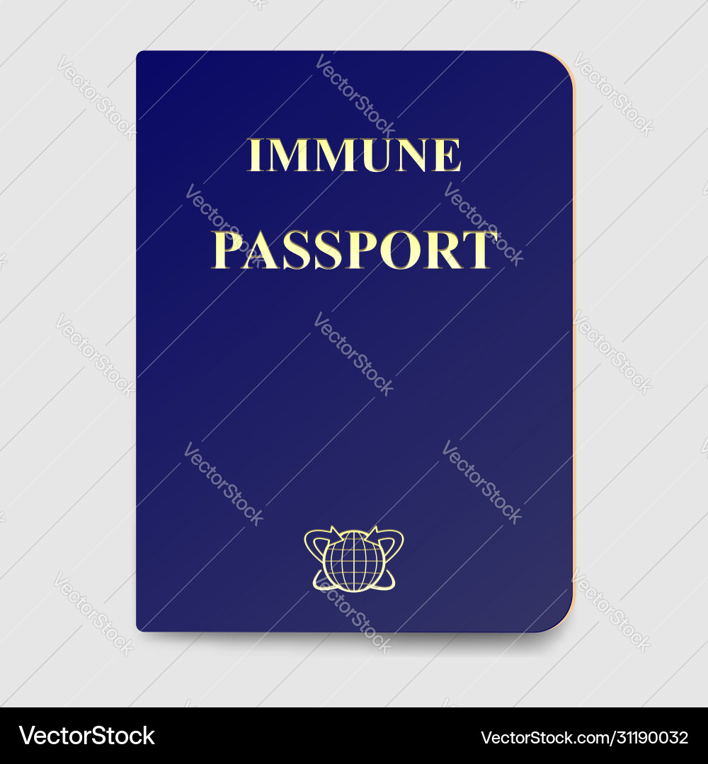 Immunity passport concept travel identity Vector Image