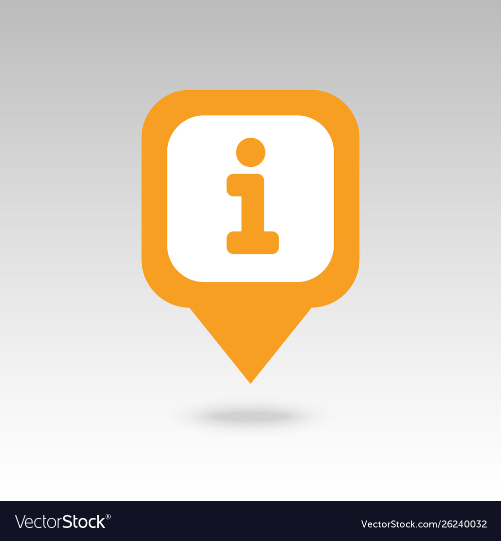 Information pin map icon pointer markers Vector Image