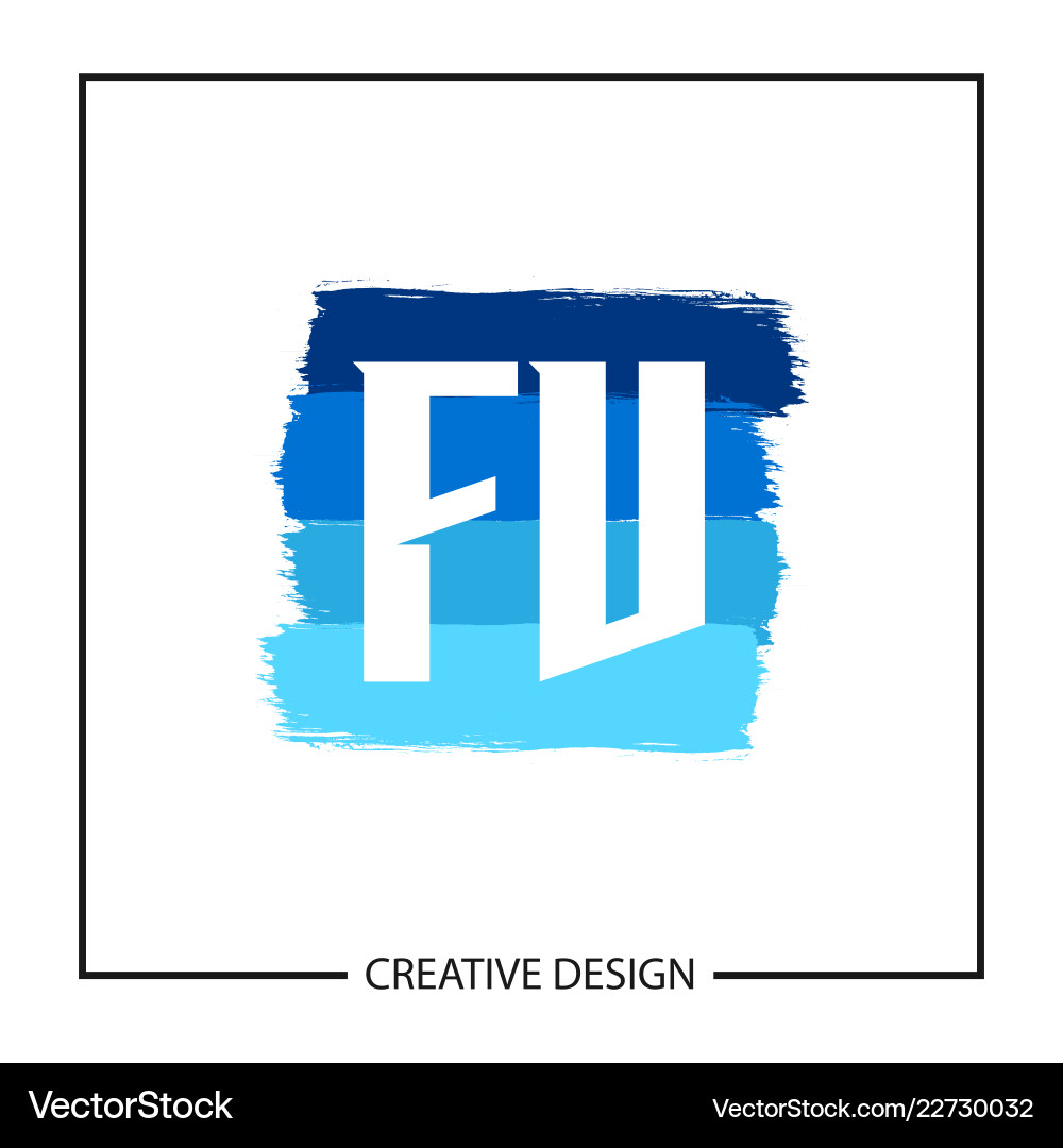 Initial letter fv logo template design Royalty Free Vector