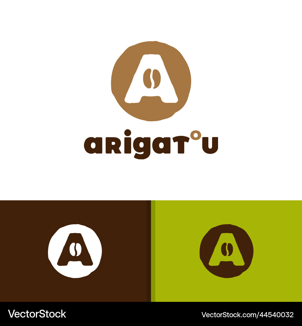 Japan coffee bean logo design inspiration Vector Image