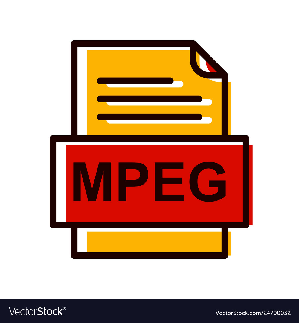 Mpeg file document icon Royalty Free Vector Image