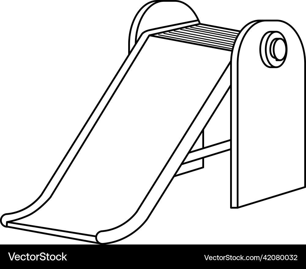 Playground doodle outline for colouring Royalty Free Vector