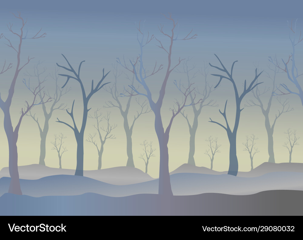 Winter trees background Royalty Free Vector Image