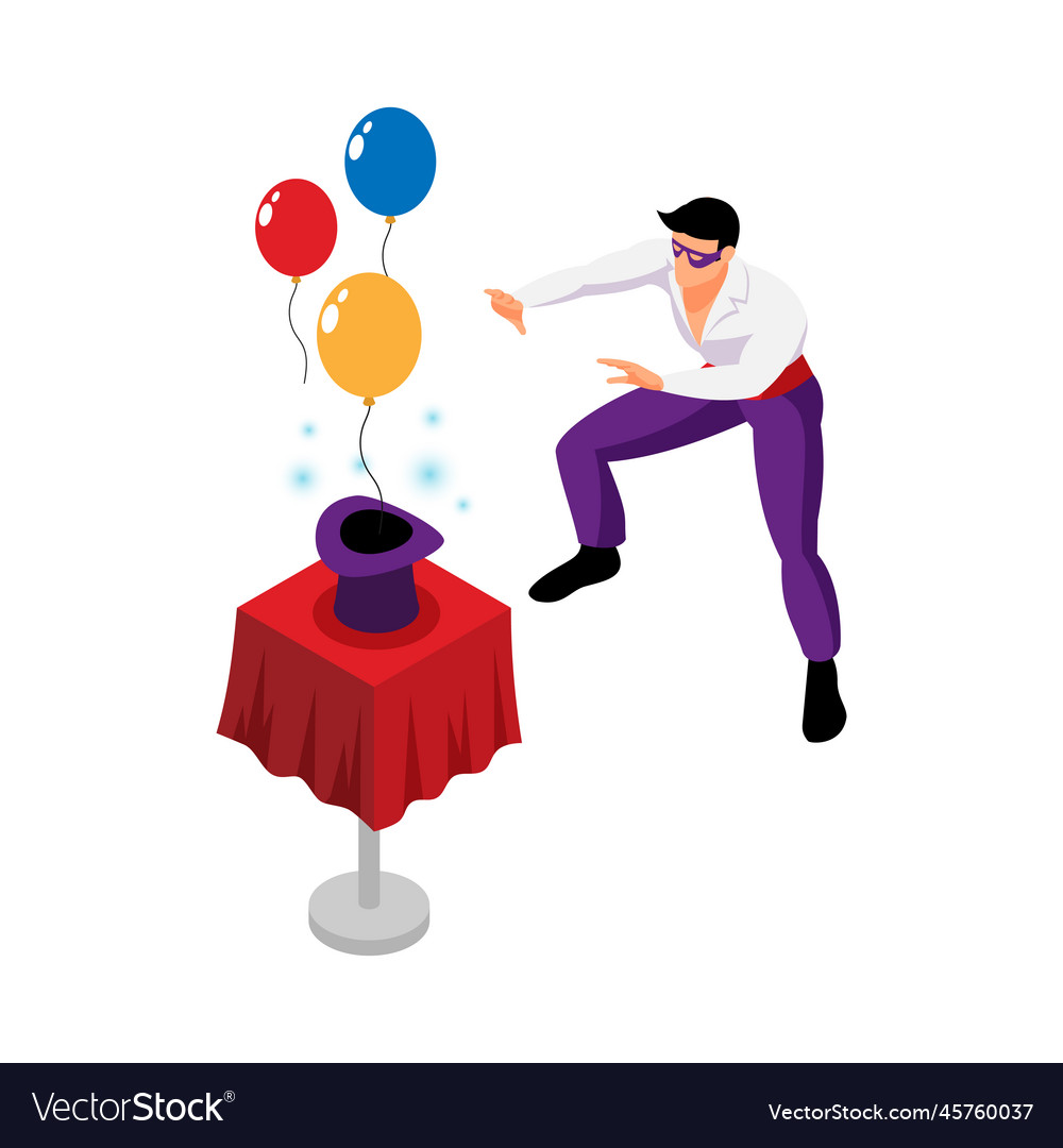 Circus hat trick composition Royalty Free Vector Image