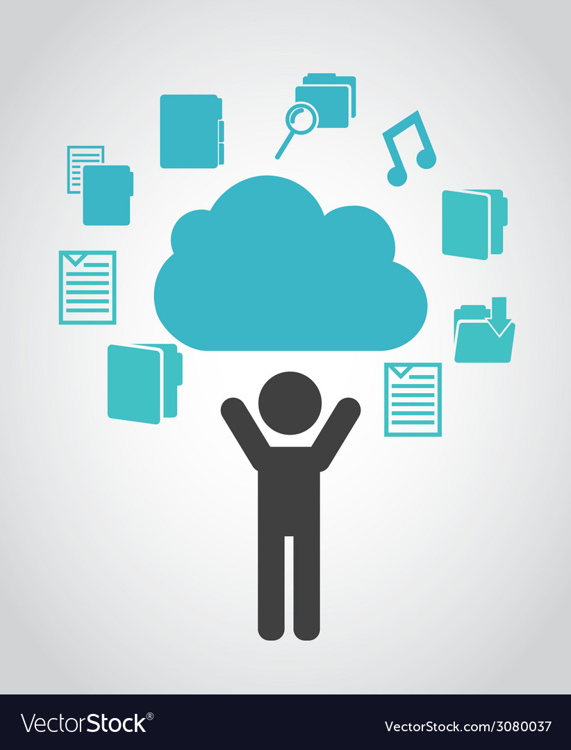 Cloud computing design Royalty Free Vector Image