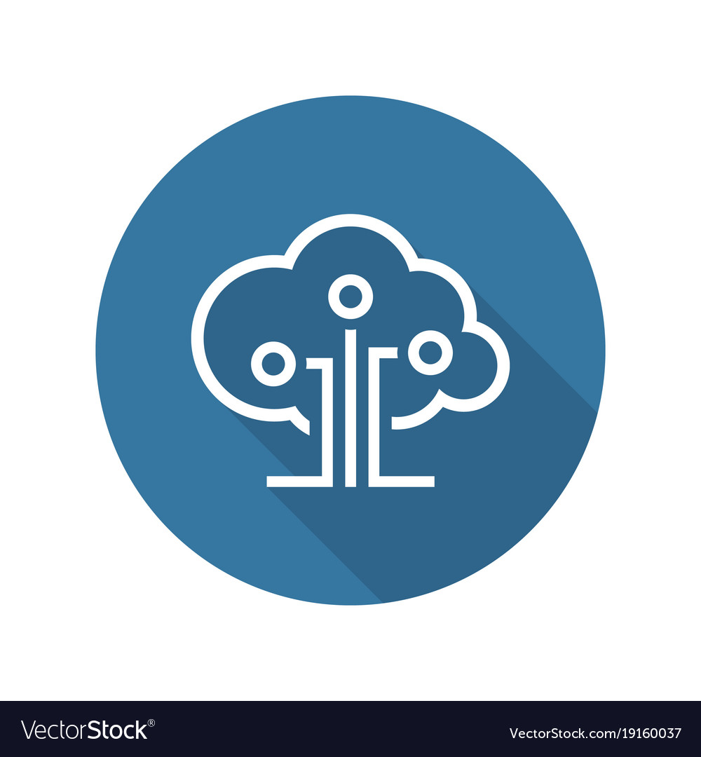 Cloud technology icon Royalty Free Vector Image
