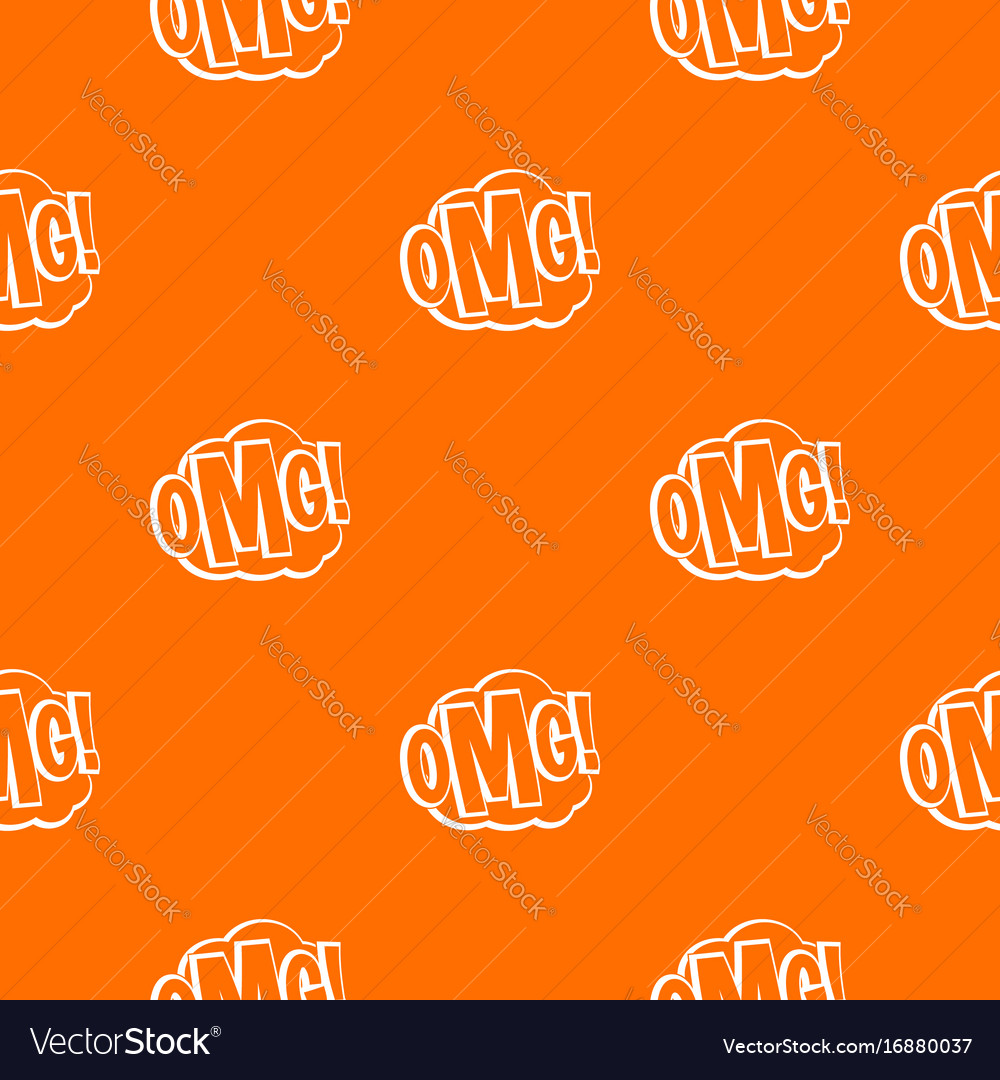 Omg comic text speech bubble pattern seamless Vector Image