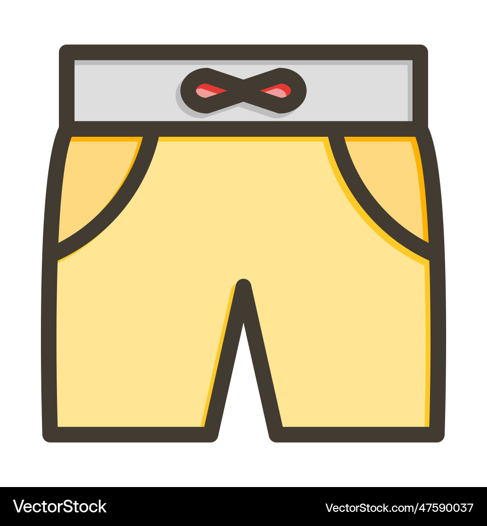 Shorts thick line filled colors for personal Vector Image