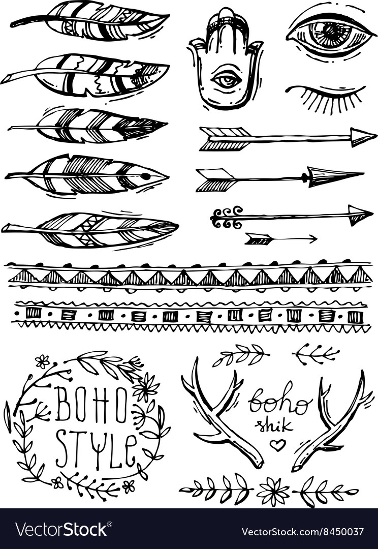 Tribal elements collection Royalty Free Vector Image
