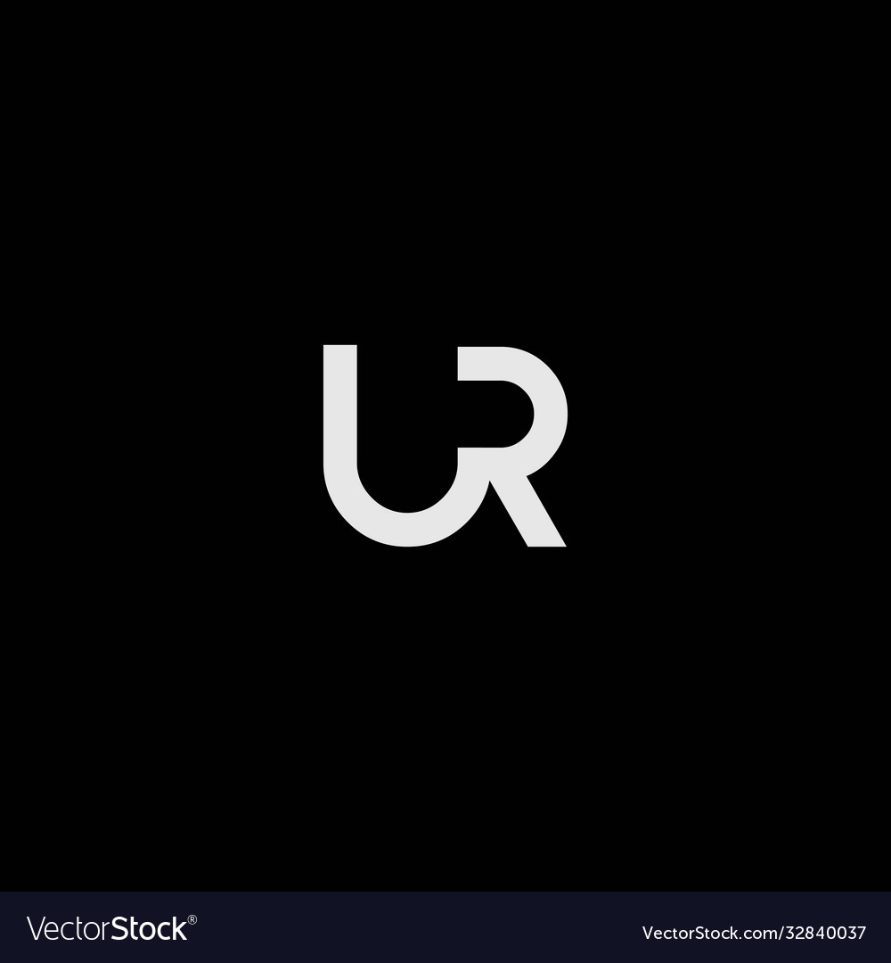 Ur or ru logo and icon designs with black Vector Image