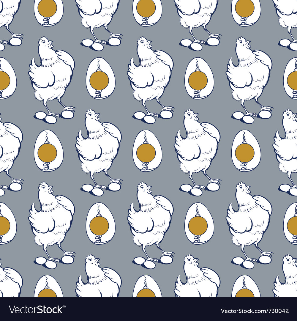 Chicken egg pattern Royalty Free Vector Image - VectorStock