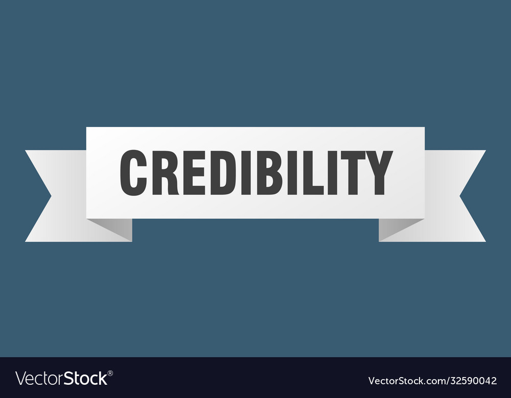 Credibility ribbon paper band banner Royalty Free Vector Credibility ribbon paper band banner Royalty Free Vector