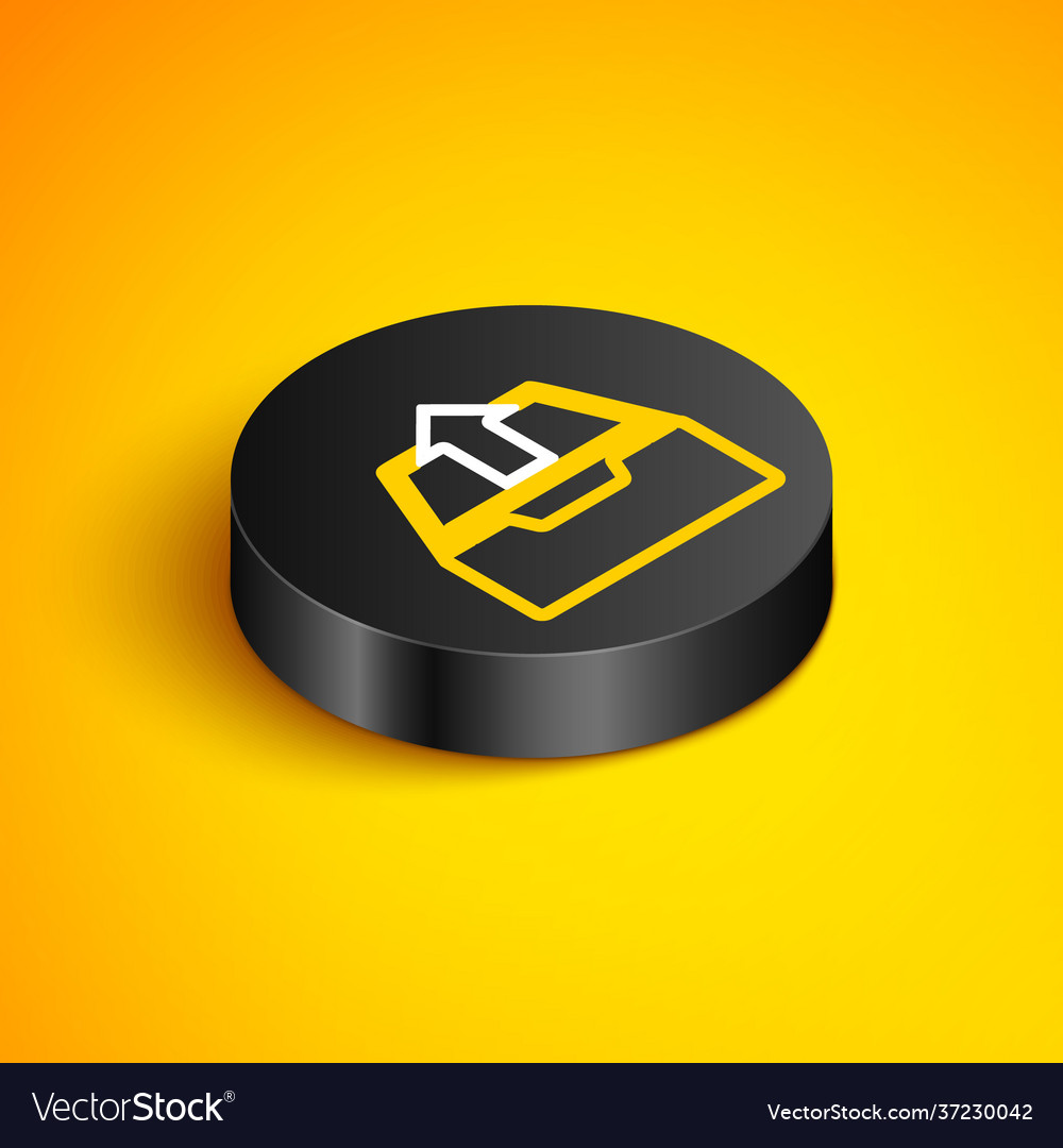 Isometric line upload inbox icon isolated Vector Image Isometric line upload inbox icon isolated Vector Image