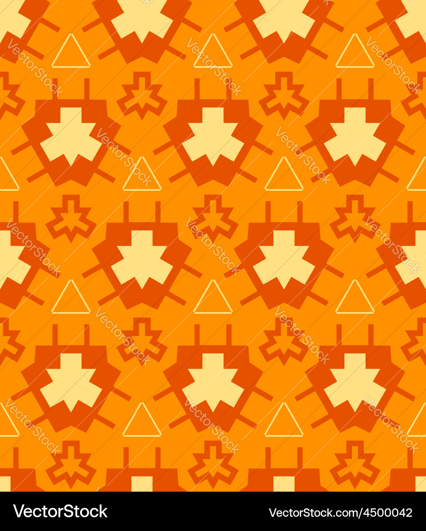 Orange yellow color abstract geometric seamless Vector Image