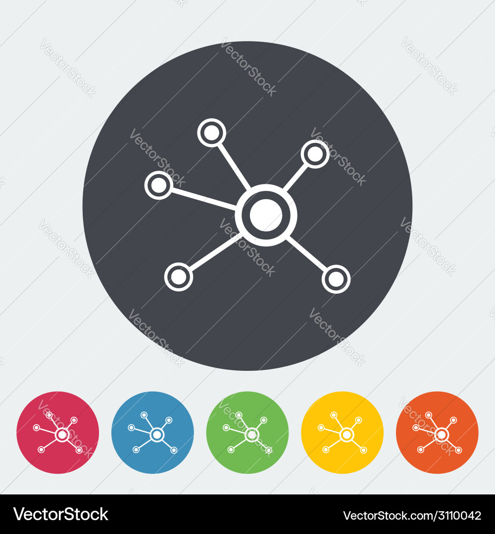 Social network single icon Royalty Free Vector Image