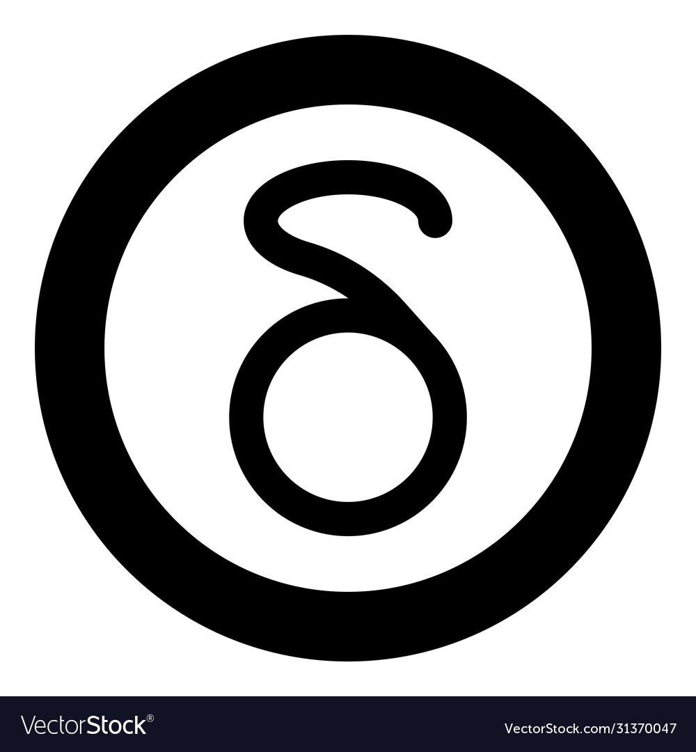 Delta Greek Symbol Small Letter Lowercase Font Vector Image