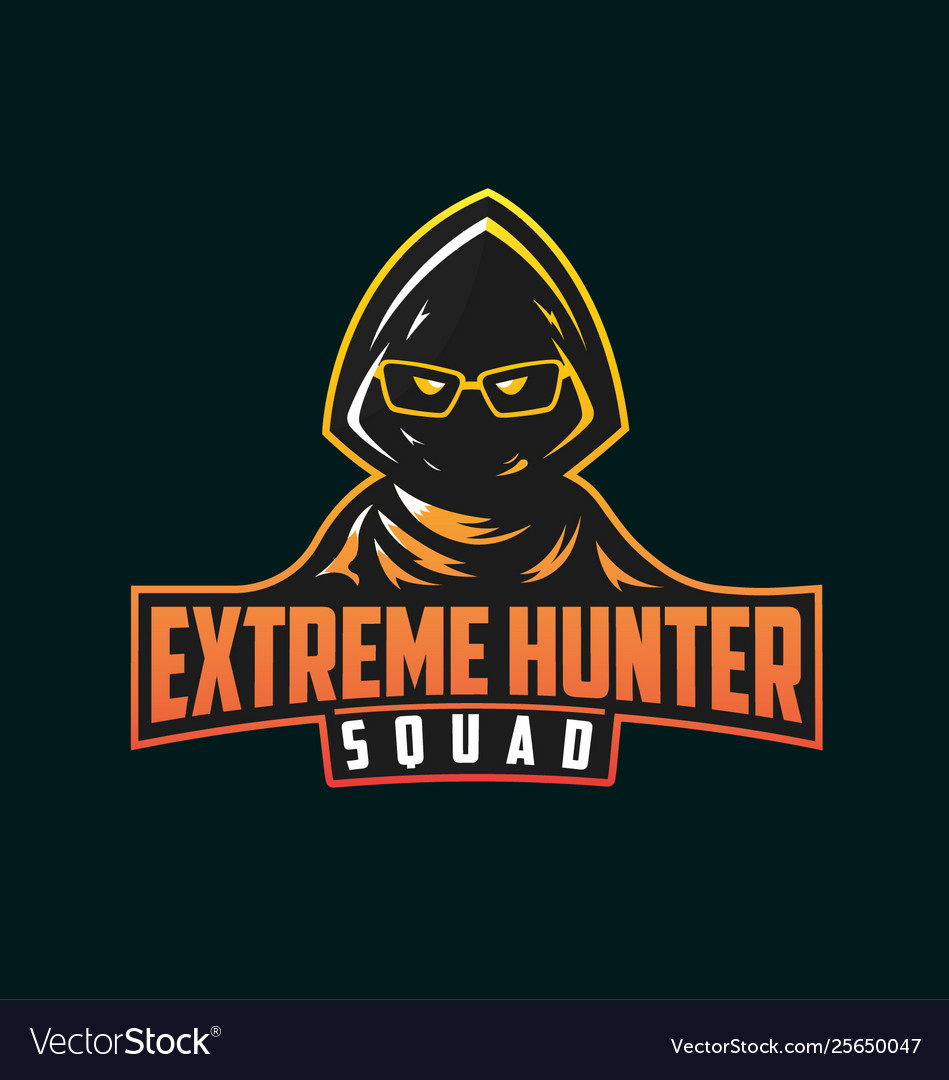 Extreme Hunter Squad Gaming Logo Template Vector Image