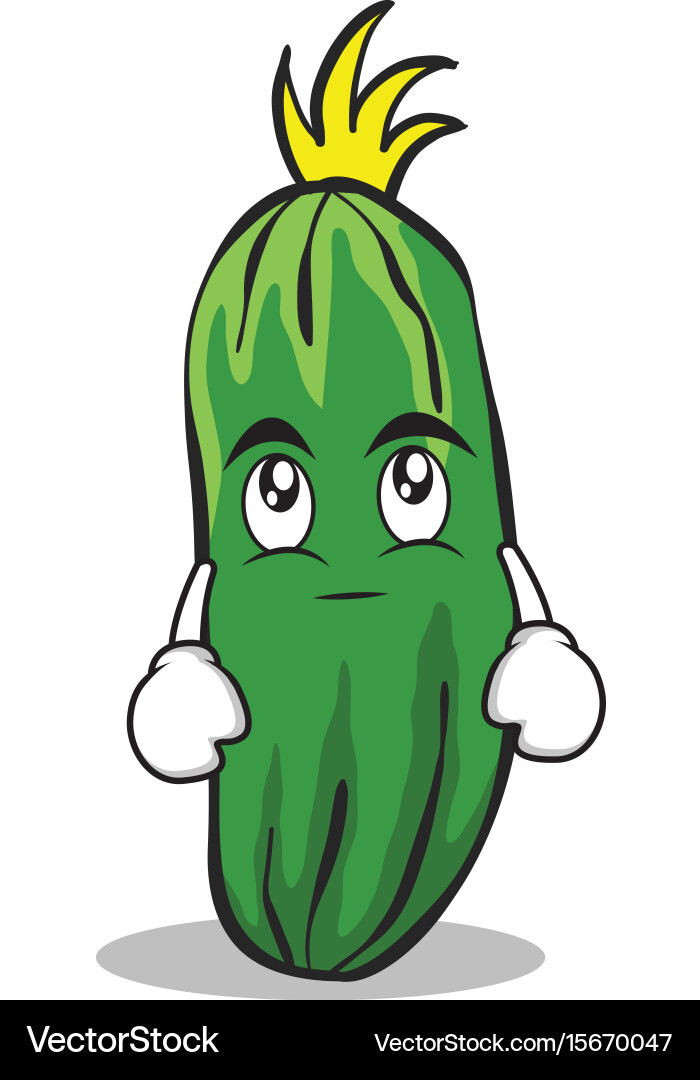 Eye roll cucumber character cartoon collection Vector Image