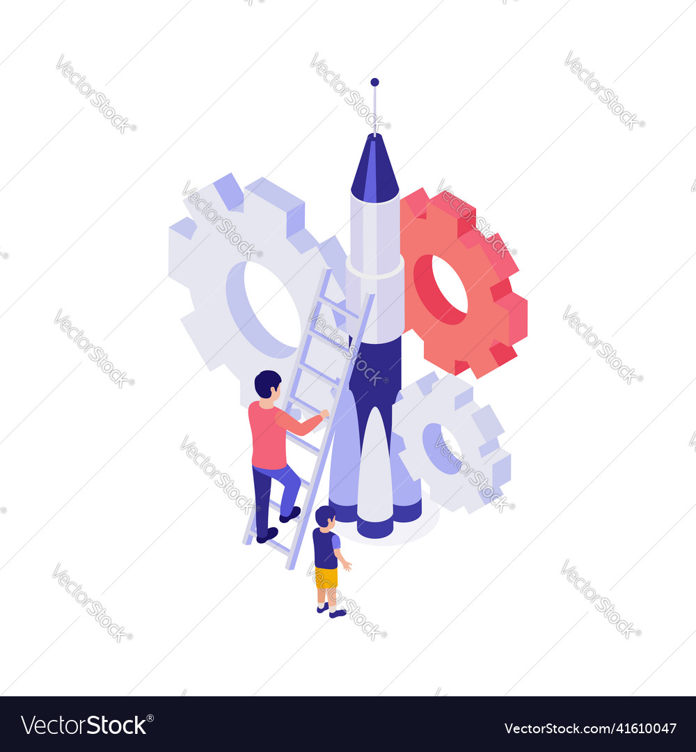 Isometric education concept Royalty Free Vector Image