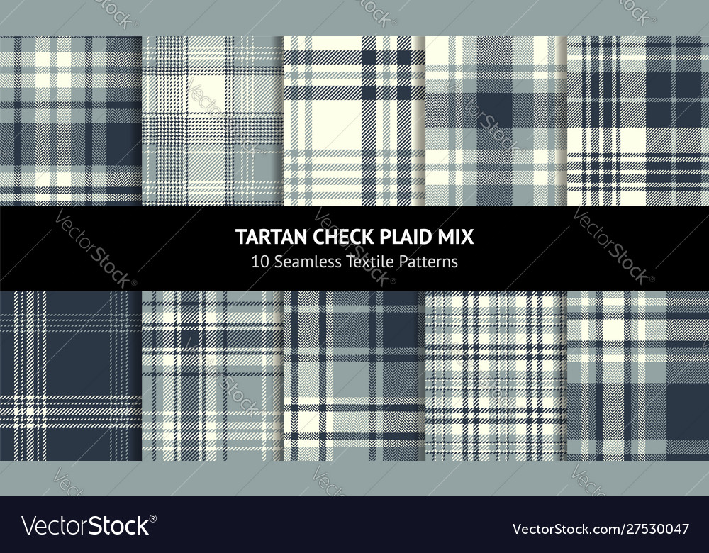 Plaid pattern set Royalty Free Vector Image - VectorStock