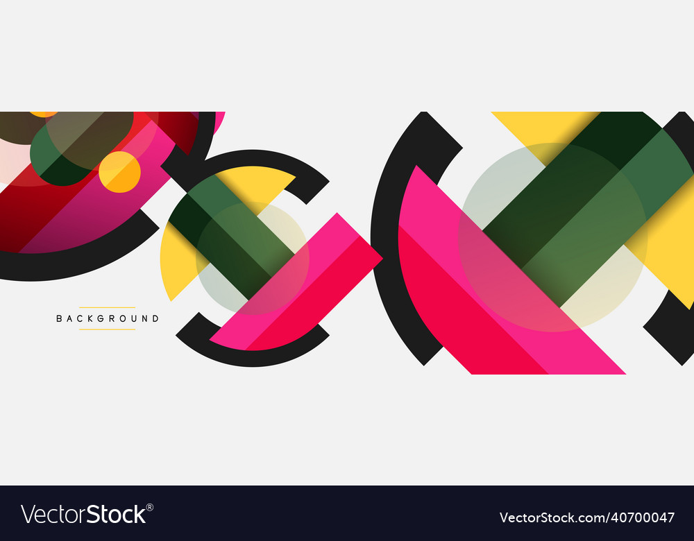 Round geometric shapes lines and circles Vector Image