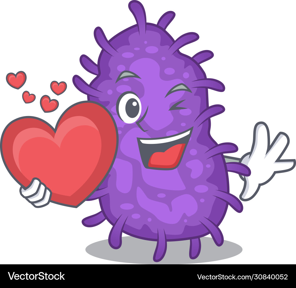 A sweet bacteria bacilli cartoon character style Vector Image