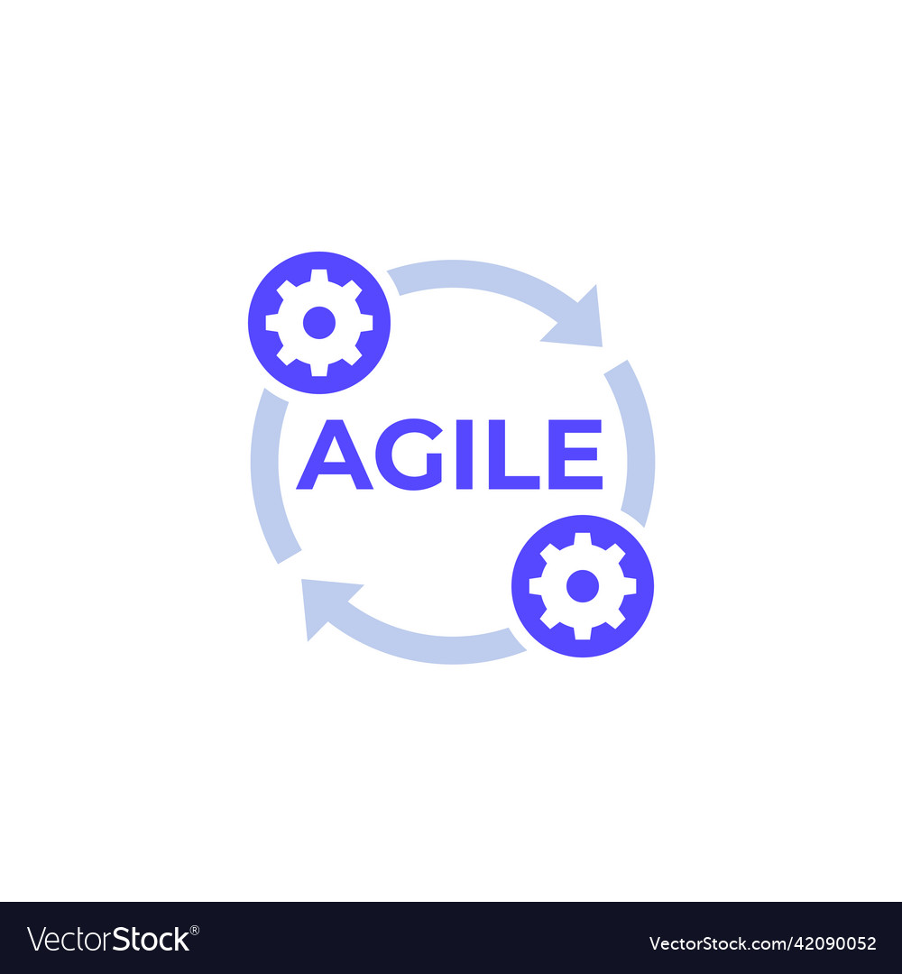Agile development icon on white Royalty Free Vector Image