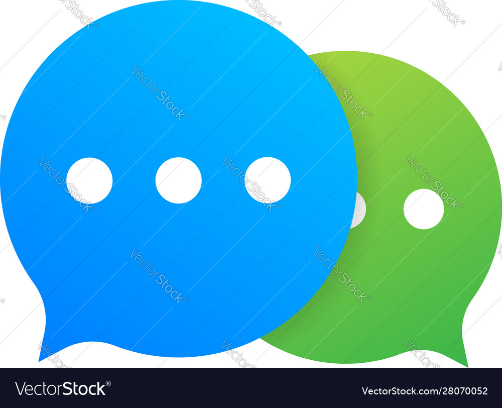 Chat message bubbles icon on white background Vector Image