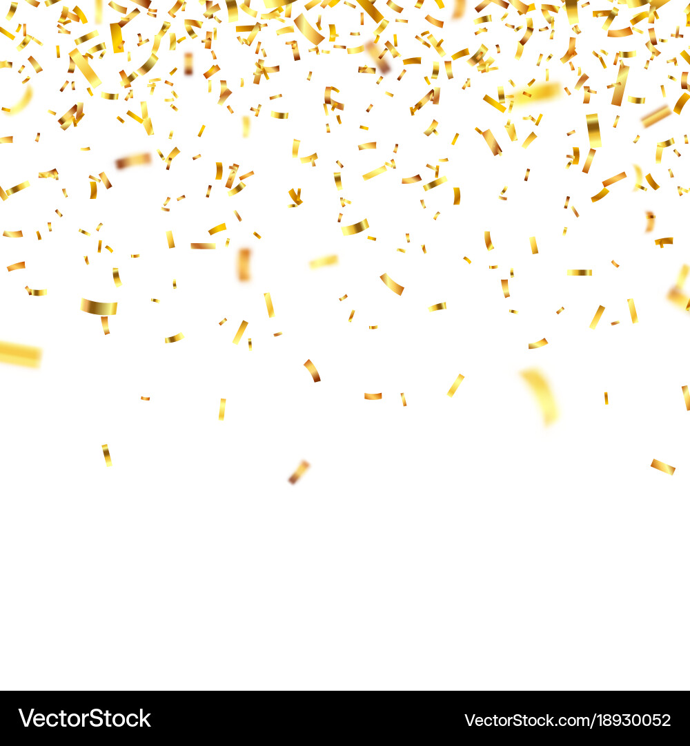 Gold Confetti Falling