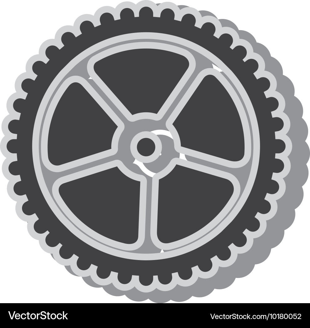 Gear bike wheel icon Royalty Free Vector Image