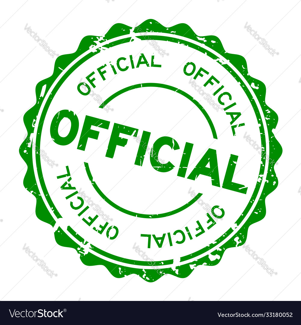 Grunge green official round rubber seal stamp Vector Image Grunge green official round rubber seal stamp Vector Image