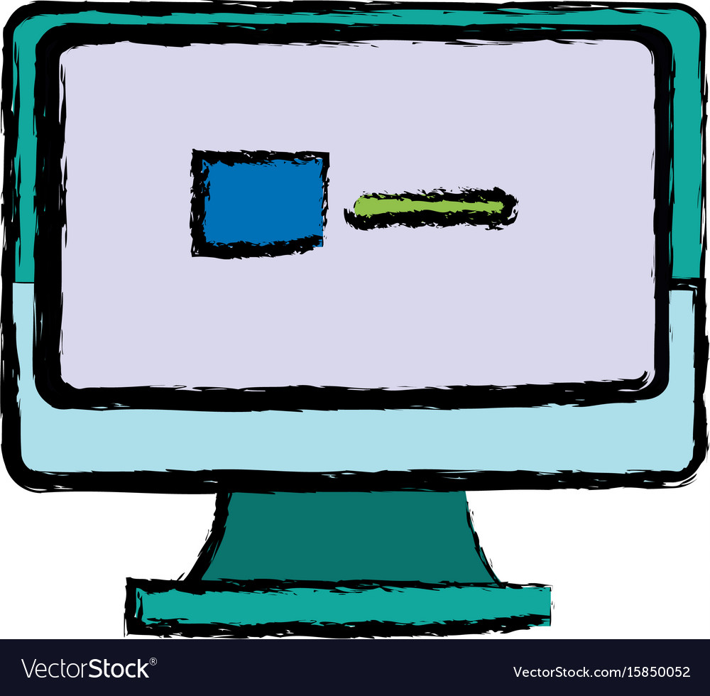 Monitor computer screen page web Royalty Free Vector Image