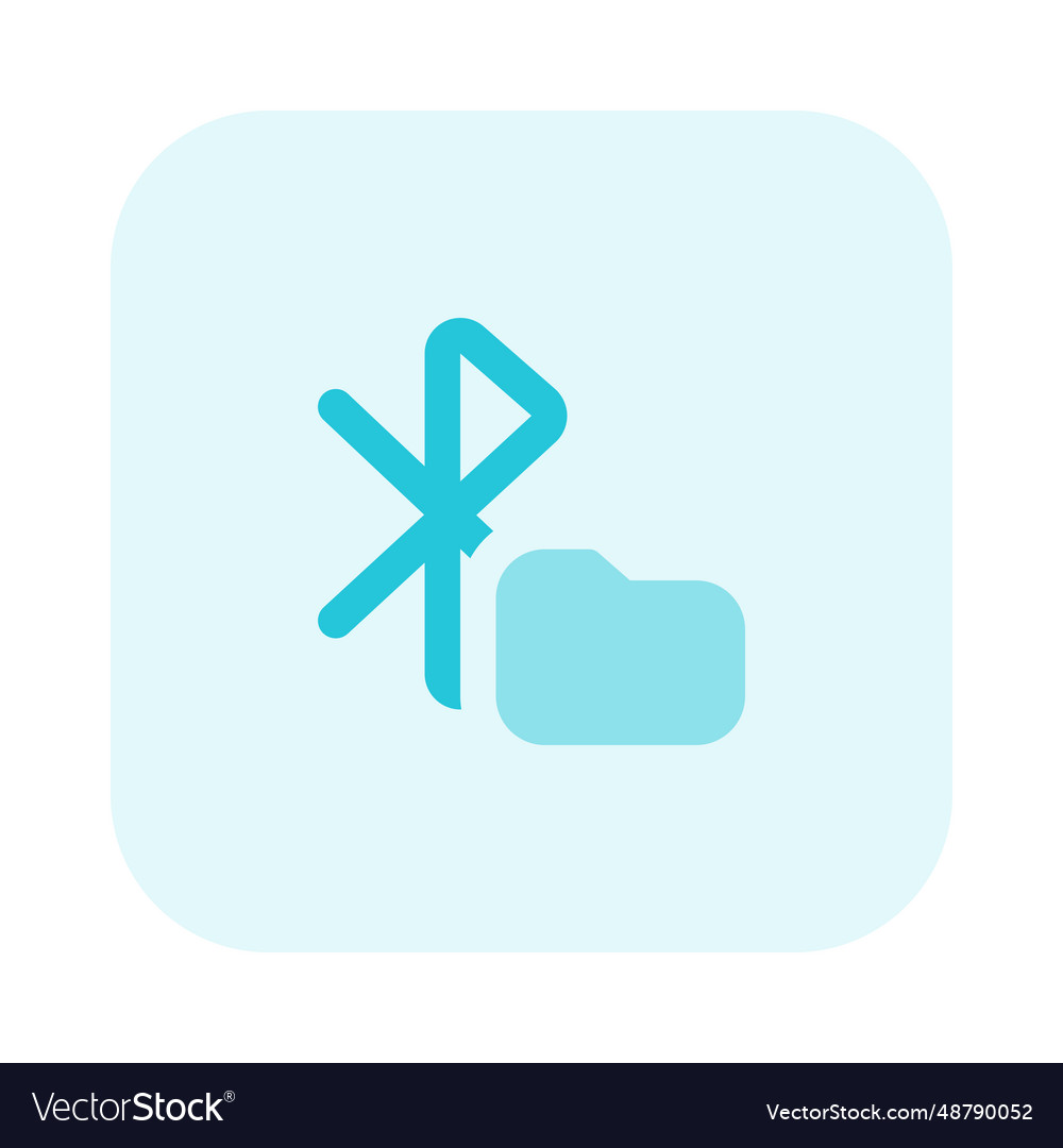 Phone automatically includes bluetooth folder Vector Image