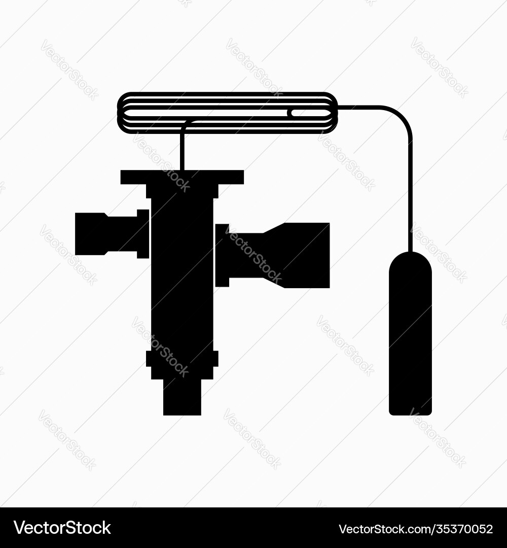 Thermal expansion valve thermostatic Royalty Free Vector