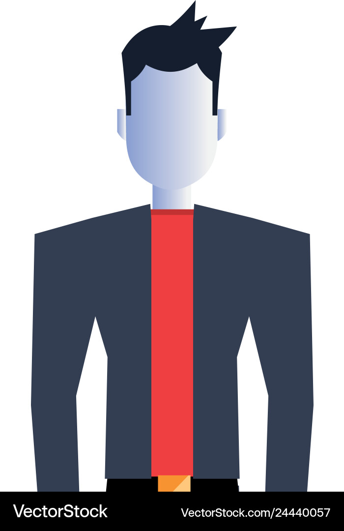 Businessman character on white background Vector Image