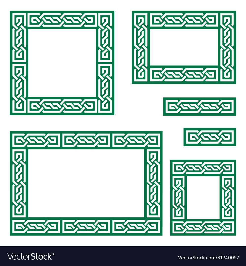 Celtic frame or border pattern collection s Vector Image