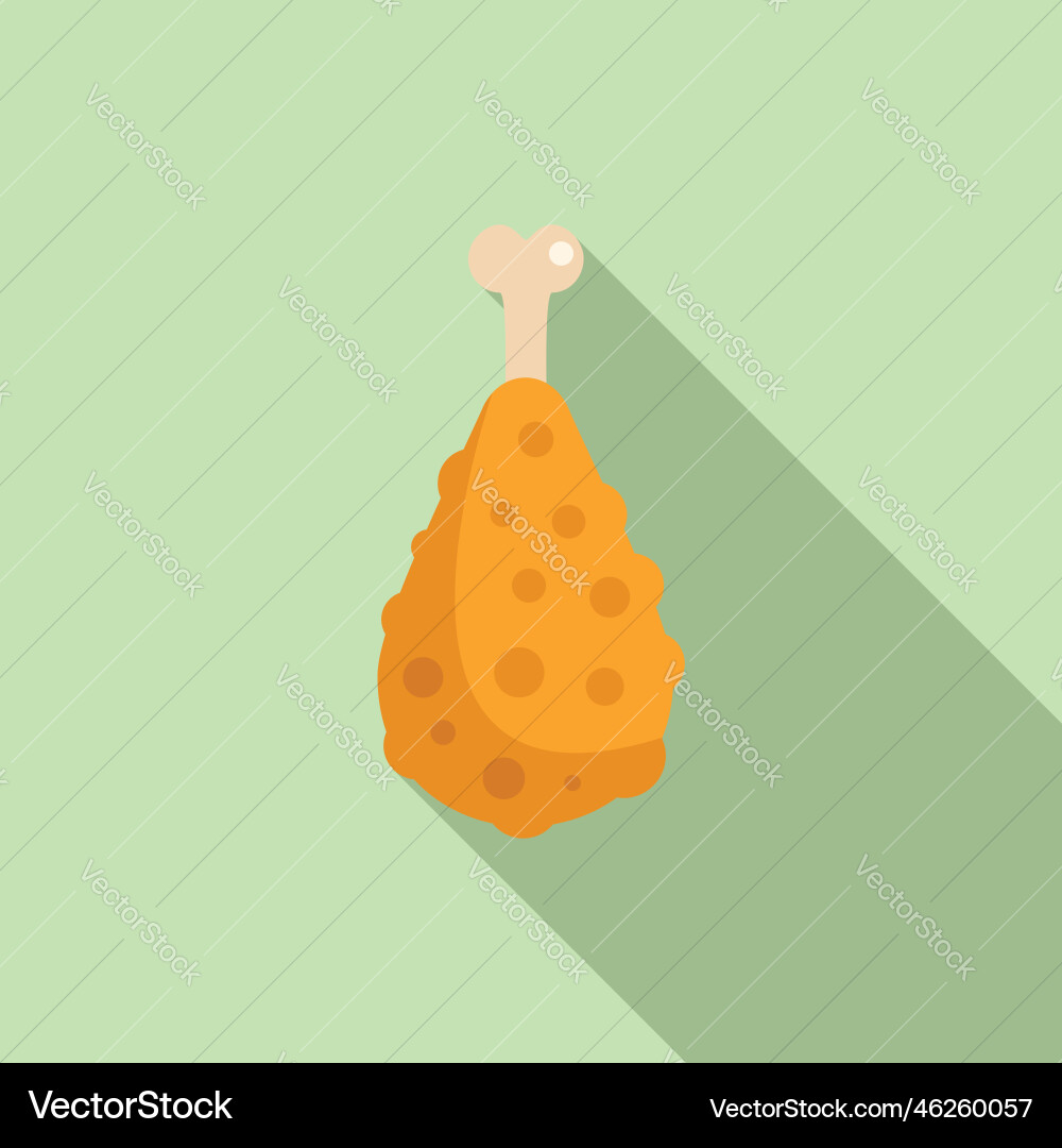 Chicken legs icon flat fast food Royalty Free Vector Image