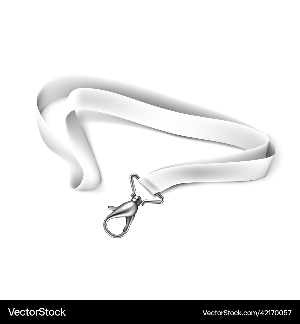 Claw clasp with ribbon metal accessory Royalty Free Vector