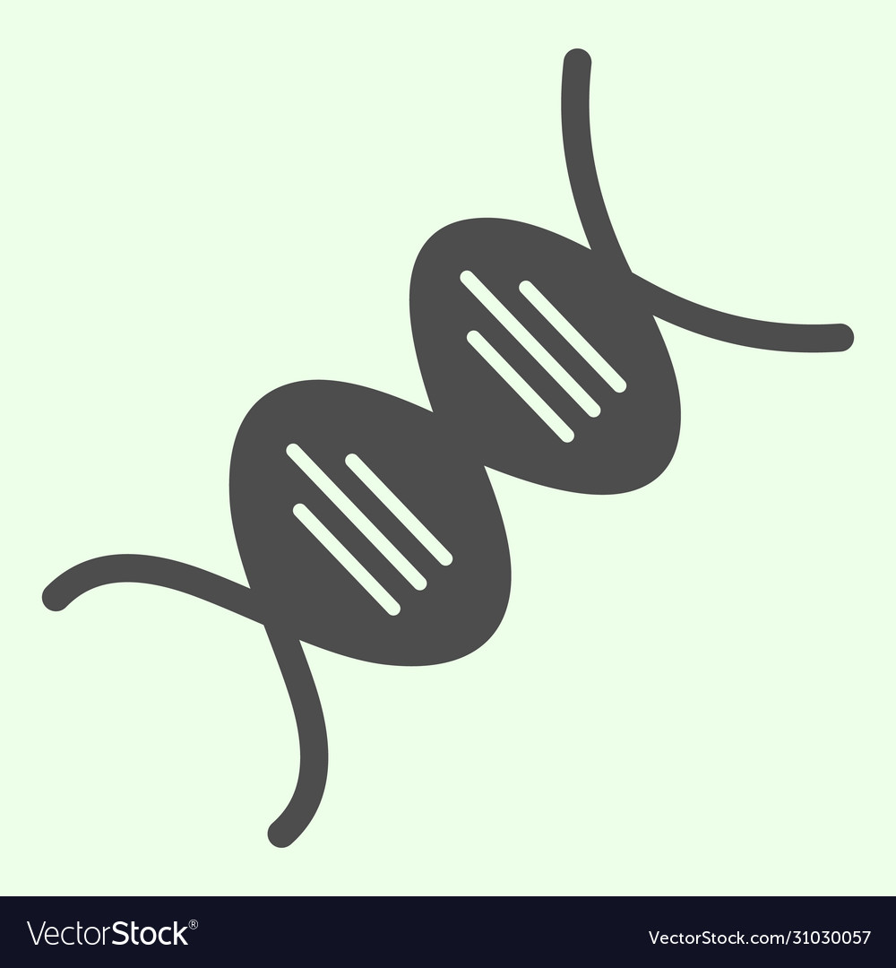 Dnk molecule solid icon scientific structure a Vector Image