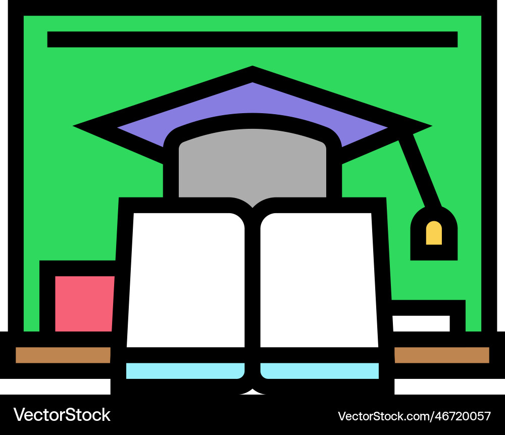 Education child fun color icon Royalty Free Vector Image